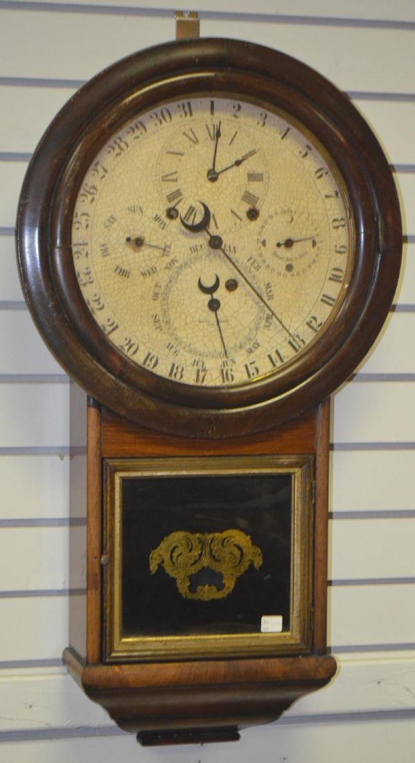 E.N. Welch Gale Drop Calendar Model No. 2 Wall Clock: