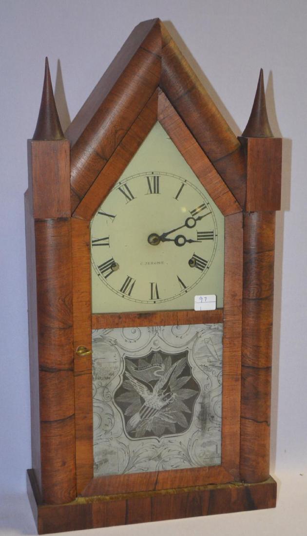 C. Jerome Double Fusee Steeple Clock: Time and Gong