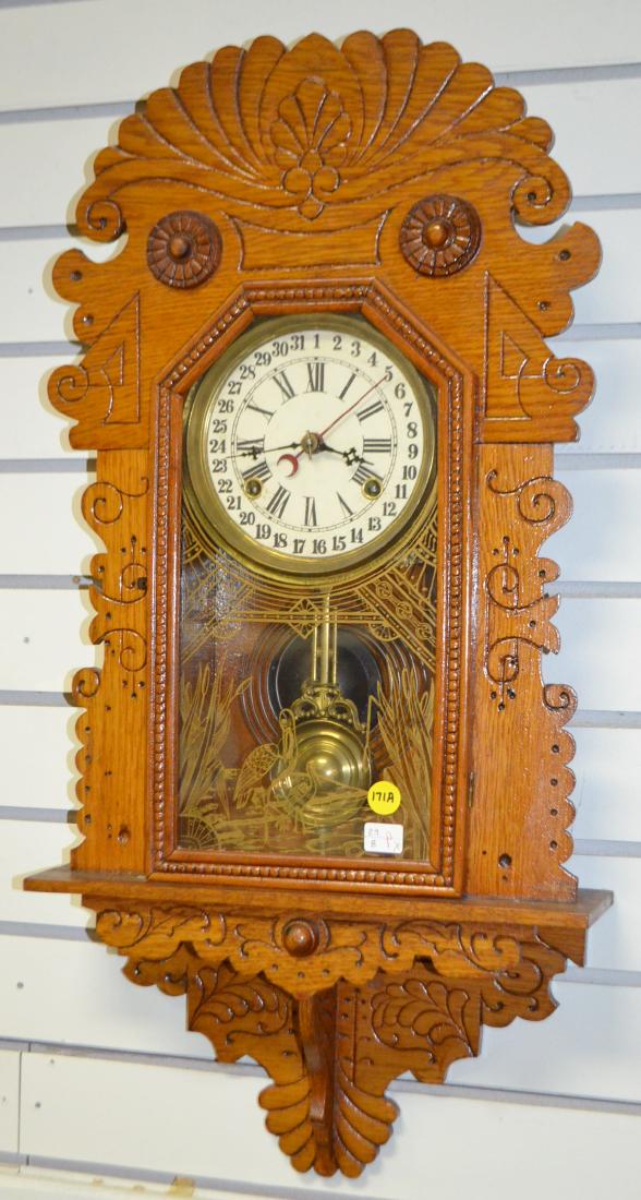 Antique Waterbury Hanging Calendar Kitchen Clock