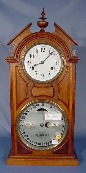 Ithaca No. 8 Shelf Library Clock-ClockPrices.Com