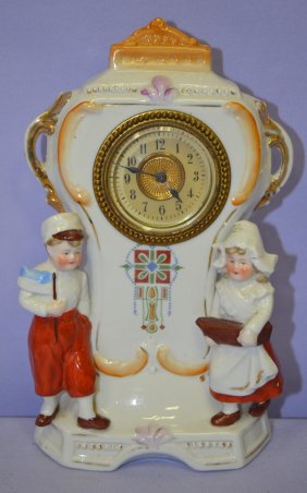 German Porcelain 3 Piece Clock Set Price Guide