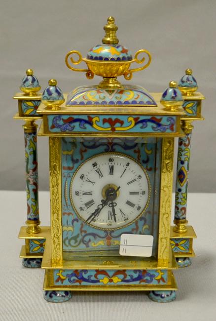 Mini Chinese Cloisonne Dresser Clock Price Guide