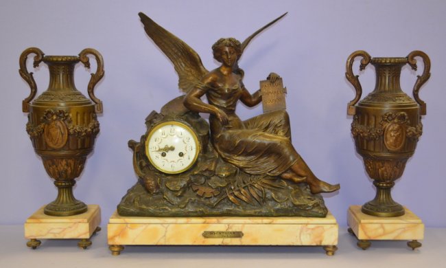 French Statue Clock “L’Histoire” Price Guide