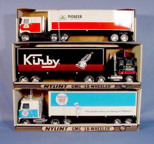 3 Nylint Advertising Toy Semi Trucks And Trailers