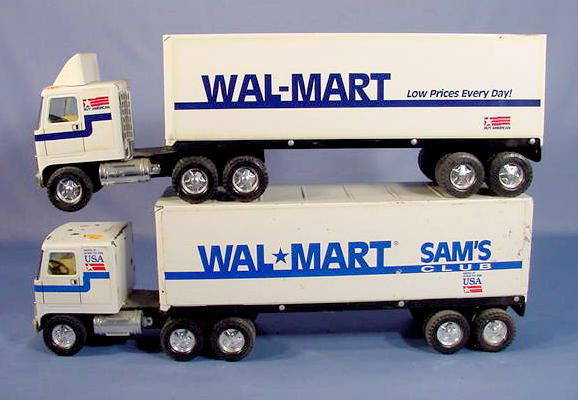 2 Nylint Wal Mart Toy Semi Trucks With Trailers