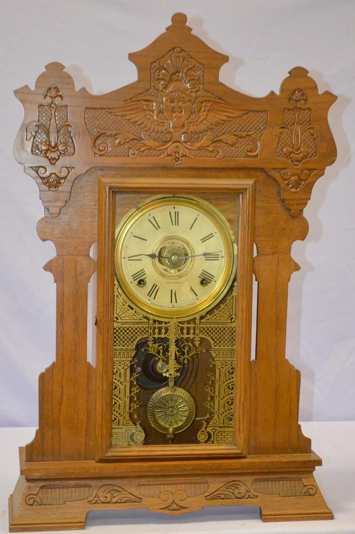 Antique Seth Thomas Oak "giant" Kitchen Clock