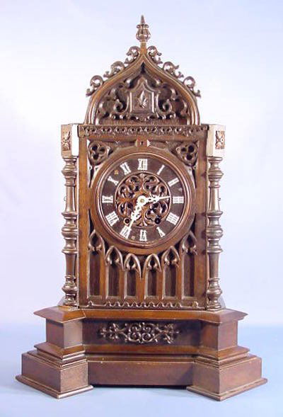 128B: Gothic Cathedral Shelf Cuckoo Clock