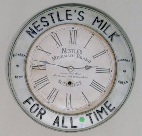 69A: Nestle's Milk Advertising Wall Clock - Oct 04, 2008 | Tom Harris ...