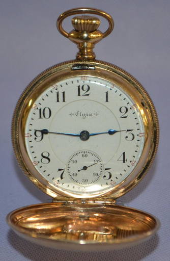 Elgin Father Time, 21j, 18s, Hc Pocket Watch: Ls Gf Gjs