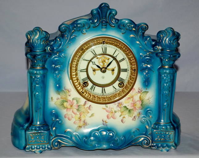 Antique Ansonia "register" Porcelain Clock