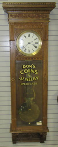 Oak Pinwheel Jewelers Regulator Wall Clock