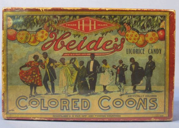77: Heide's Colored Coons Licorice Candy Box