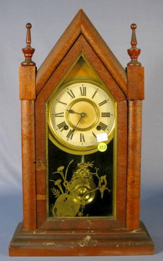 Ansonia "sharp Gothic V.p." Steeple Clock