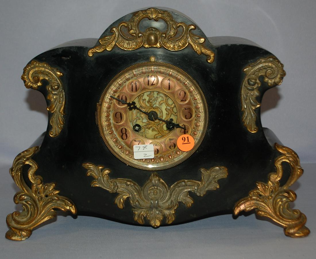 For Auction: Antique Ansonia "AMIENS" Iron Mantle Clock (#0091) on Dec ...