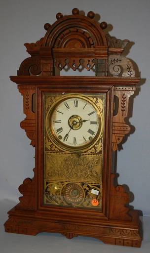 Antique Seth Thomas Oak Kitchen Clock