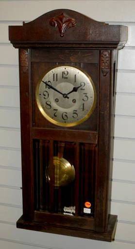 Antique German Box Wall Clock