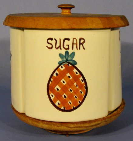 330: Watt Pottery Esmond Four Section Canister Set