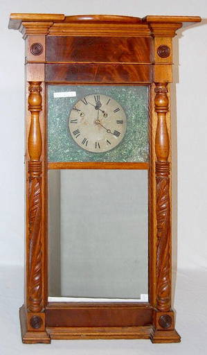 Asa Munger Brass 8 Day Weight Clock