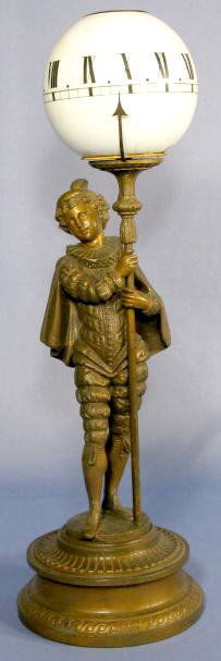 121: Figural Globe Annular Dial Statue