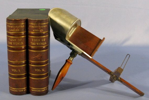 235: 1901 Stereopticon Viewer & Card Set