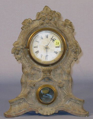 34: Nicholas Muller 1856 Iron Front Shelf Clock