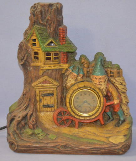 Vintage Carved Dwarf & Tree House Clock - Mar 12, 2021 | Tom Harris ...