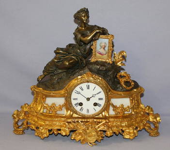 Ferdinand Magellan French Statue Clock