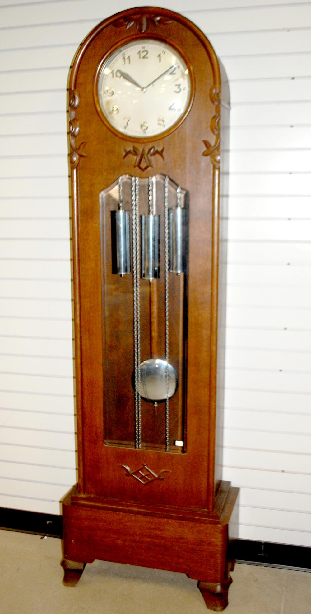 German Round Top Grandfather Clock