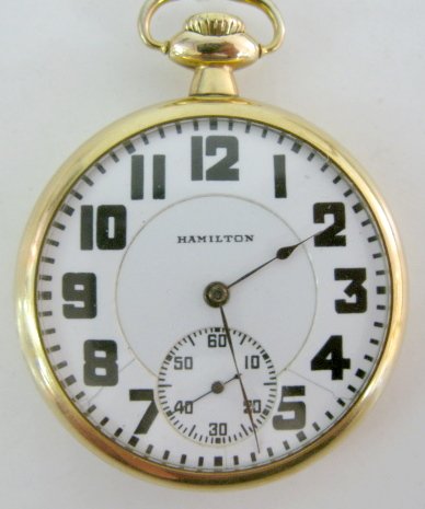 366: Hamilton 970 17J 16S OF LS DMK Pocket Watch
