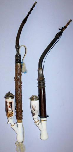 Two Antique Porcelain Pipes