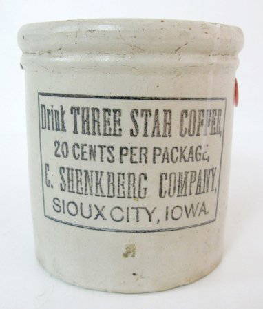 Three Star Coffee Advertising Crock