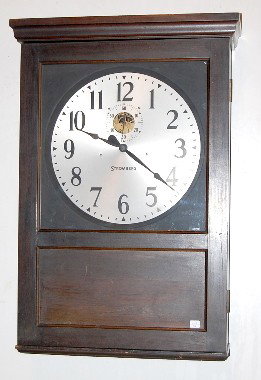 Oak Stromberg Electric Regulator Clock-ClockPrices.Com