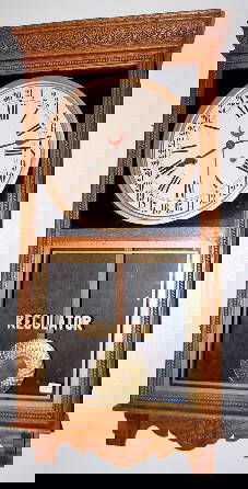 Oak Sessions Regulator H Calendar Clock