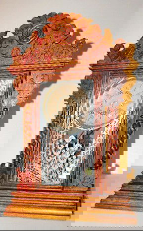 308: Oak Ansonia "Garfield" Kitchen Clock