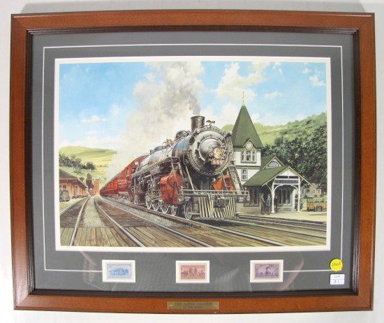 Jim Deneen The Alton Limited Train Print & Stamps