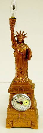 United Electric Statue Of Liberty Lamp/clock