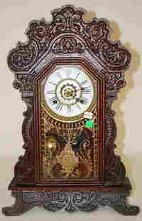 Waterbury "Festus" Oak Kitchen Clock w/Alarm