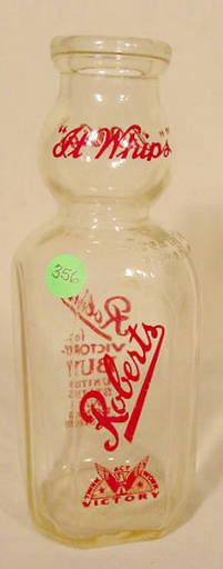 Roberts Dairy Cream Top Wwii Milk Bottle Nr