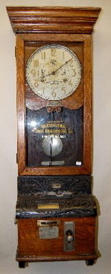 159A: Oak International Time Recorder Clock