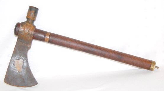 Tomahawk Pipe W/copper Inlay