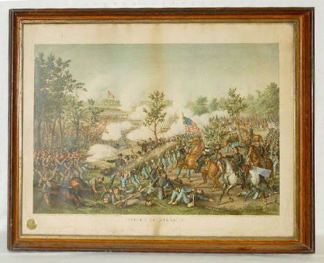 "battle Of Atlantis" Framed Print, 1864 U.s. Army