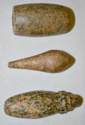 Native American Bannerstone & 2 Plummets