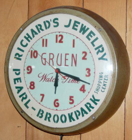 Gruen Watch Advertising Wall Clock - Oct 04, 2013 | Tom Harris Auctions ...