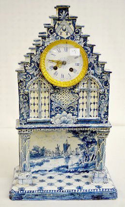 French Faience Delft Mantle Clock Price Guide