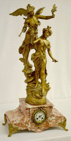 Massisve French Statue Clock "sciences", Ruchot