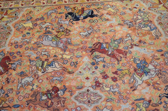 Karastan Hunting Scene Persian Rug, 12' x 8' 8" : Lot 314