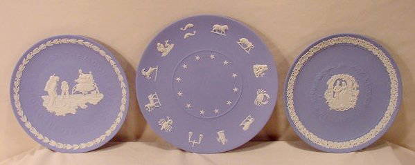 3 Wedgwood Jasper Plates