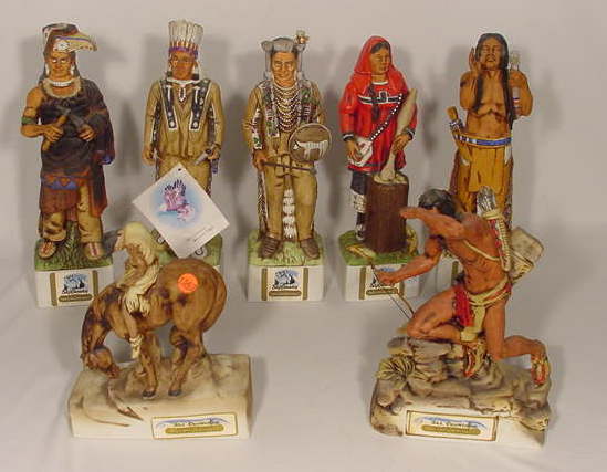 7 Ski Country Whiskey Decanters Nr