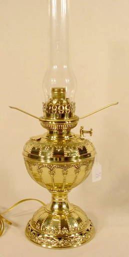 B&h No. 4 Radiant Lamp With Hp Satin Shade Nr