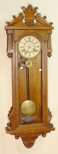 Ansonia Prompt Hanging Clock In Oak Nr
